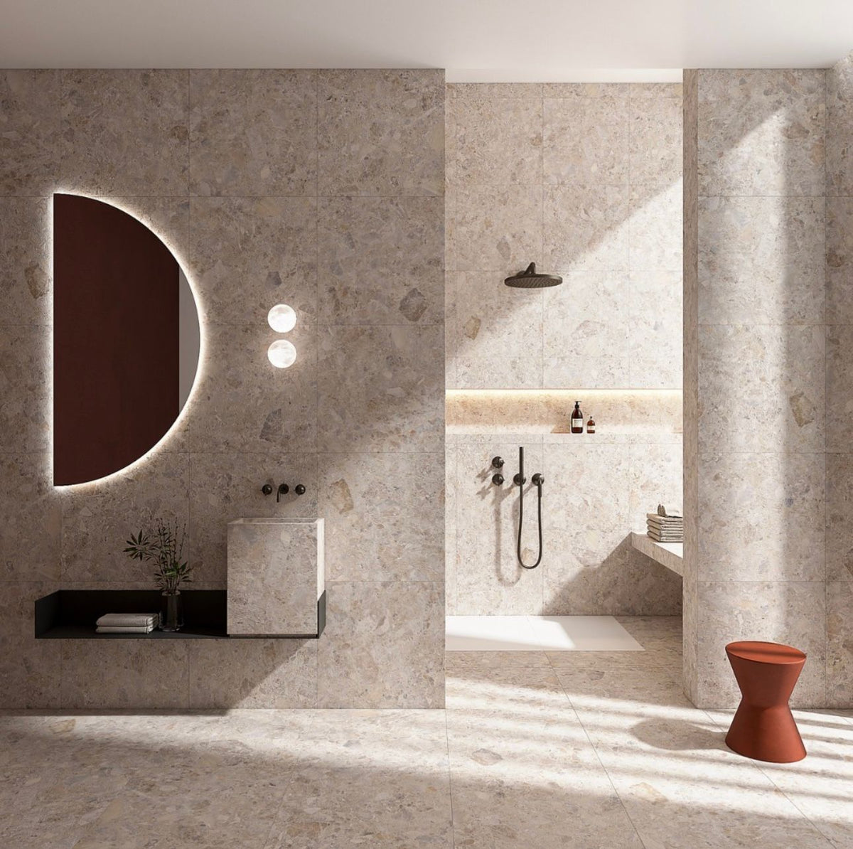 Mikron Malta Multicolour Textured Tile 200x200mm – Desino Tiles