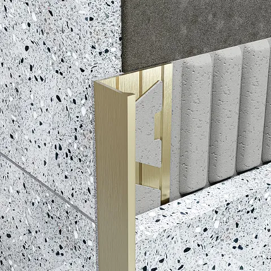 L Profile Aluminium Angle - Brushed Matt Gold 3000mm
