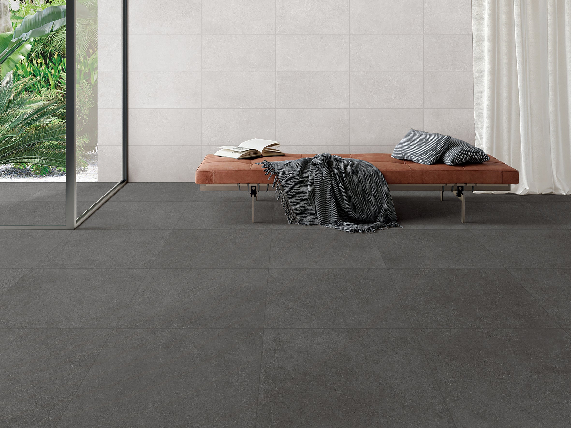 Crete Series Nero Black Indoor/Outdoor Matt Porcelain Tile