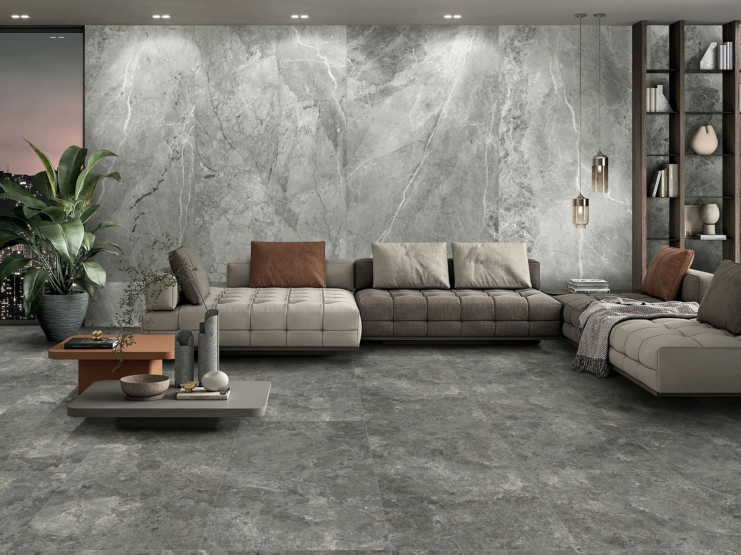 Karst-Stone Series Charcoal Porcelain Tile & Paver – Desino Tiles