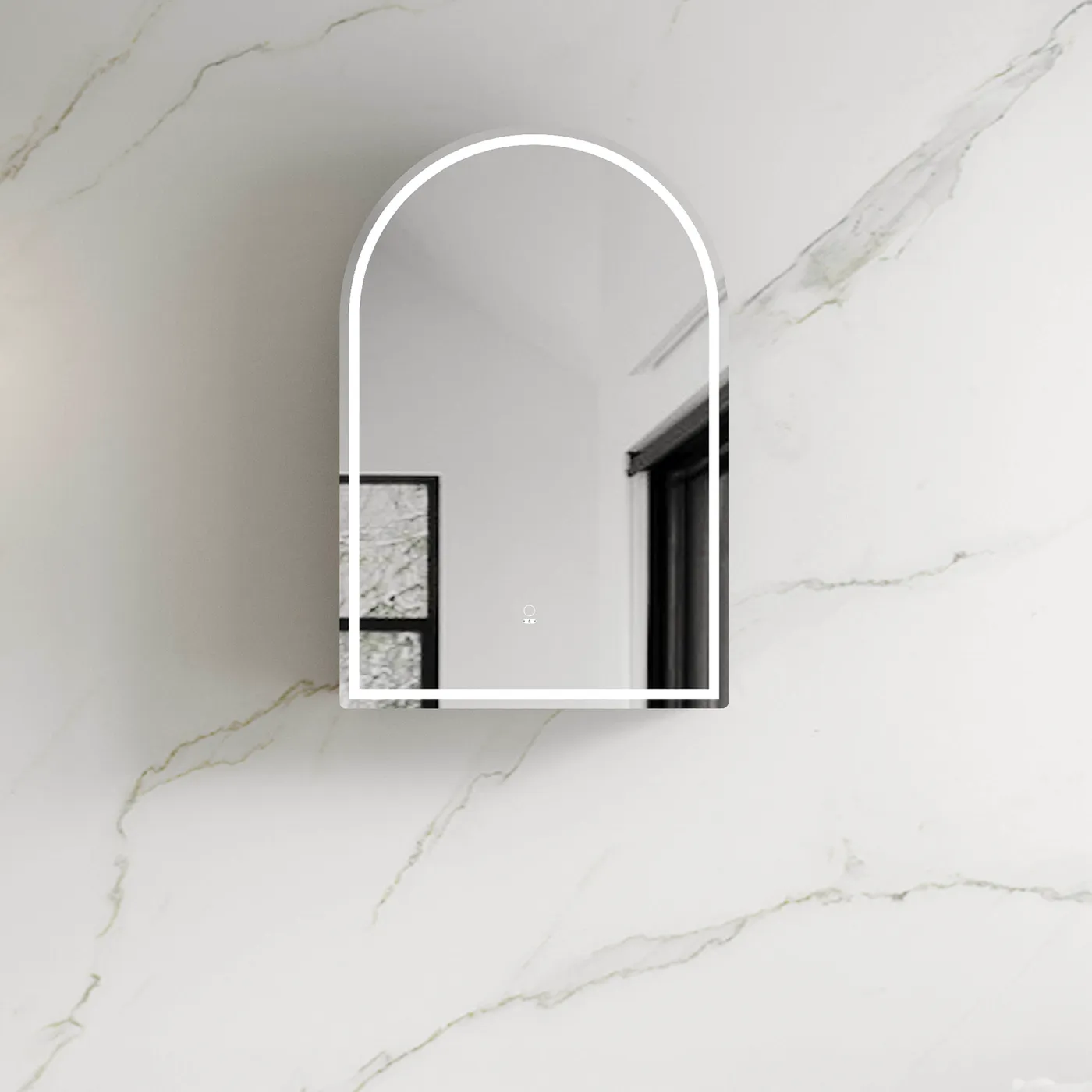 LED Archie 900x600 Black Oak Shaving Cabinet – Desino Tiles