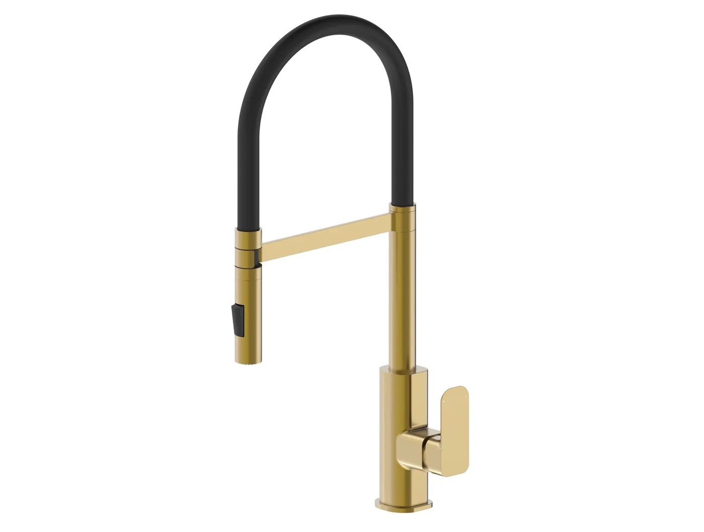 Oskar Pull Out Kitchen Mixer Brushed Gold – Desino Tiles