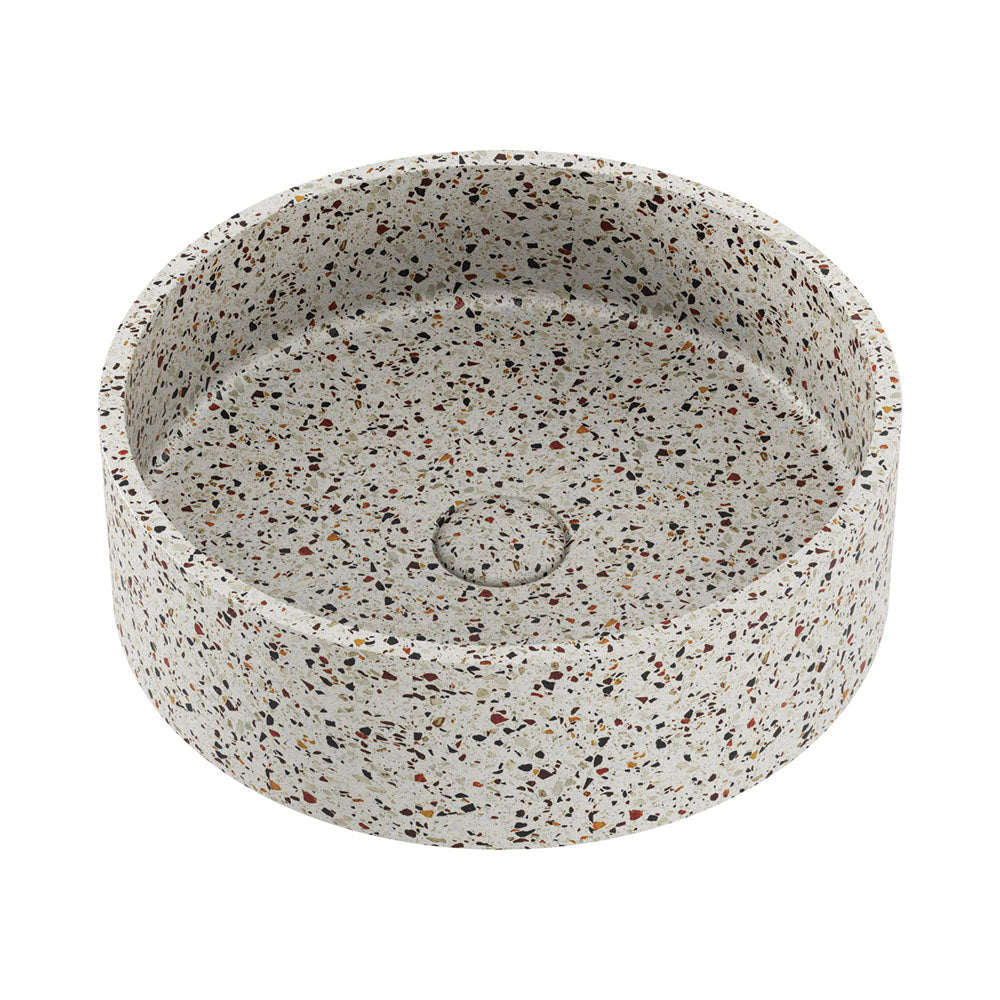 Fienza Jada Round Concrete Above Counter Basin Terrazzo – Desino Tiles
